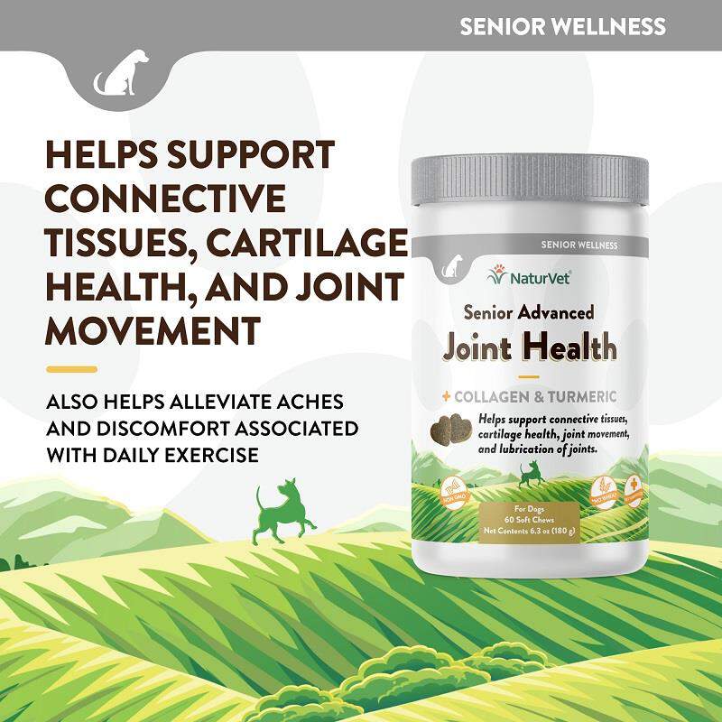 NaturVet Senior Advanced Joint Health Supplement Soft Chews for Dogs