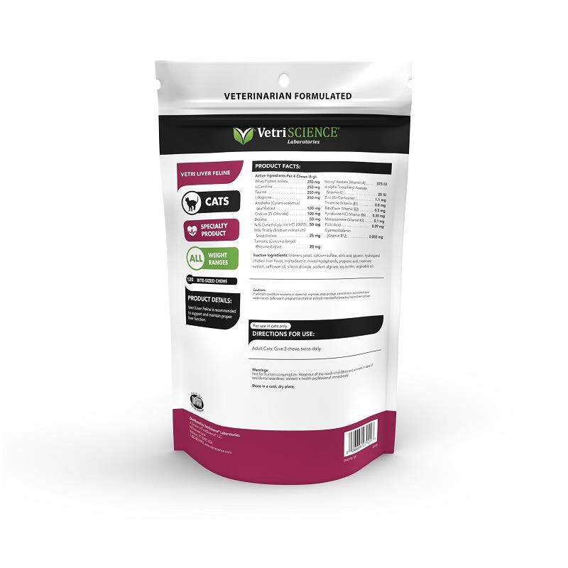Vetri-Science Vetri-Liver Feline Bite-Sized Chews 120 Count At Tractor ...