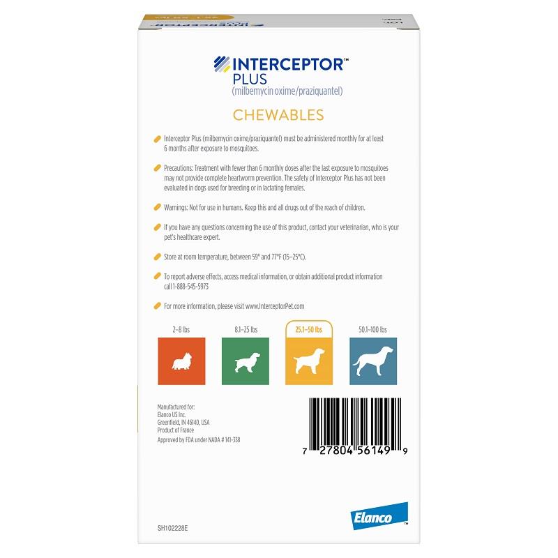 Interceptor Plus Chewable Tablets For Dogs Rx PBS Animal Health ...
